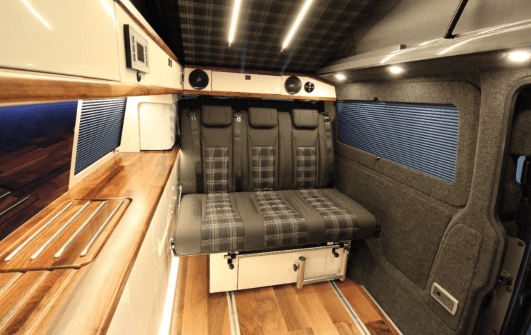 Featuring the Reimo Variotech 3000 sliding bed. Campervan with Luxury ...