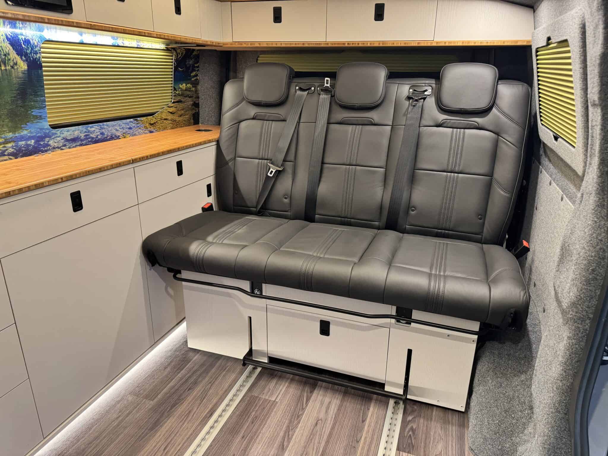 Mobiframe Bed On Rails - Campervan Bed, Seating and Install